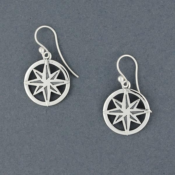 Exclusive Rhode Island Compass Rose Earrings – Green River Silver Co.
