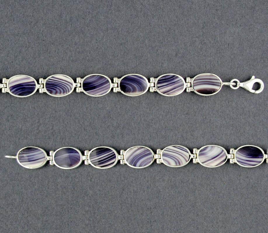 Wampum Oval Hinge Bracelet – Green River Silver Co.