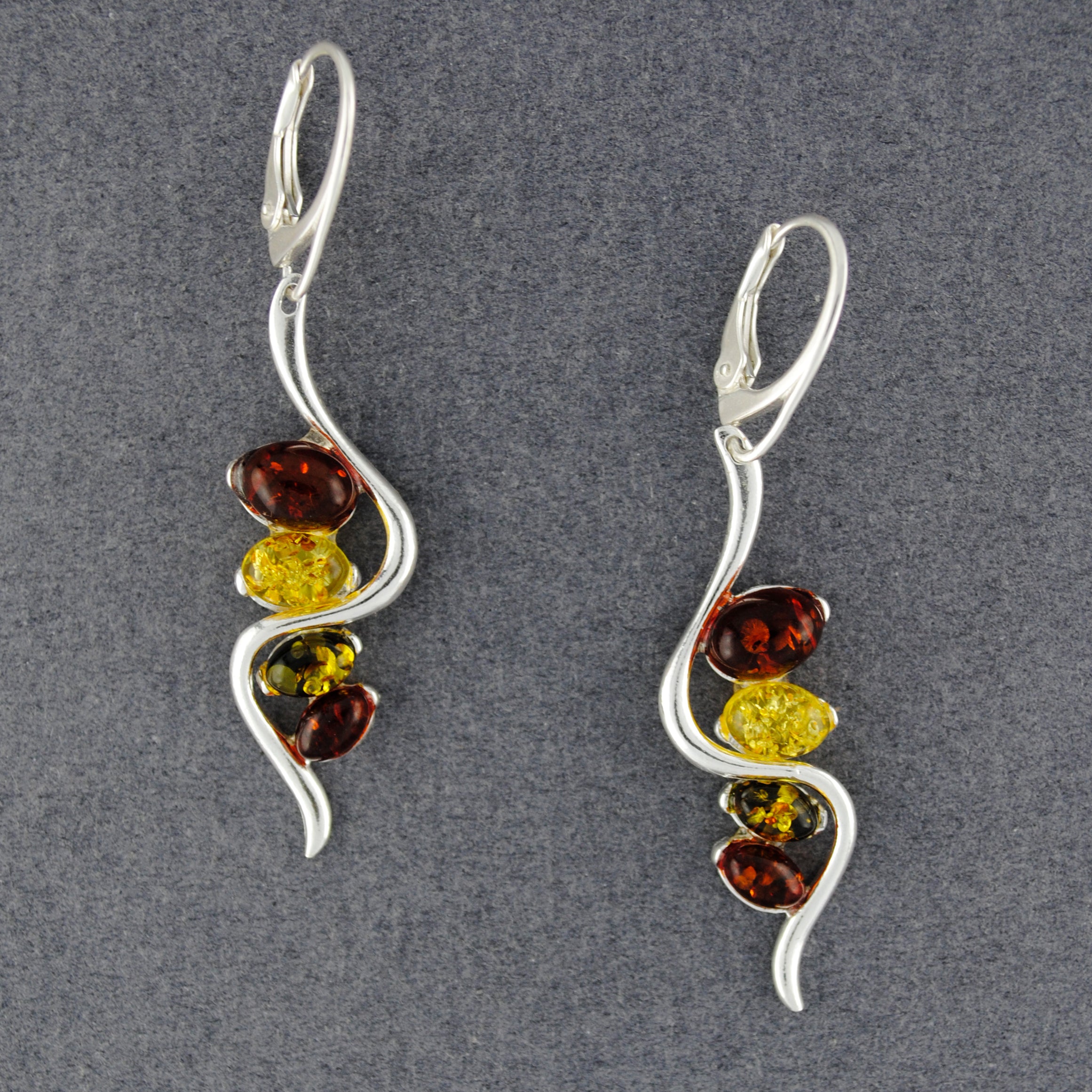Multi Amber Wave Earrings – Green River Silver Co.