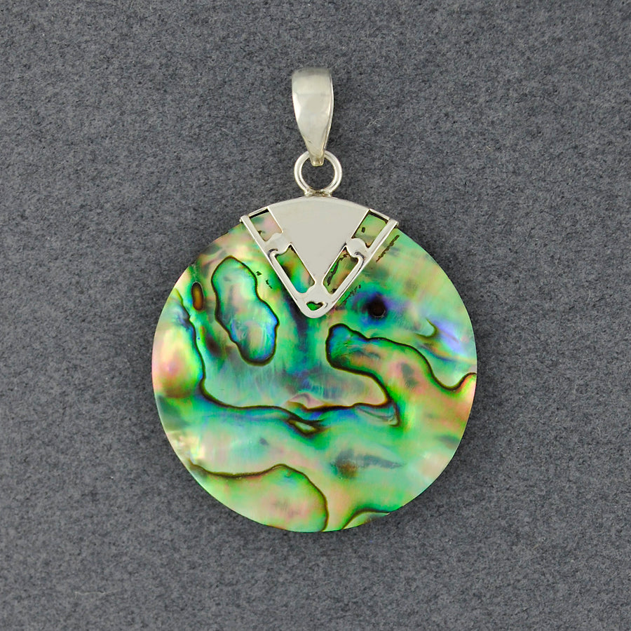 Abalone Modern Disc Pendant – Green River Silver Co.
