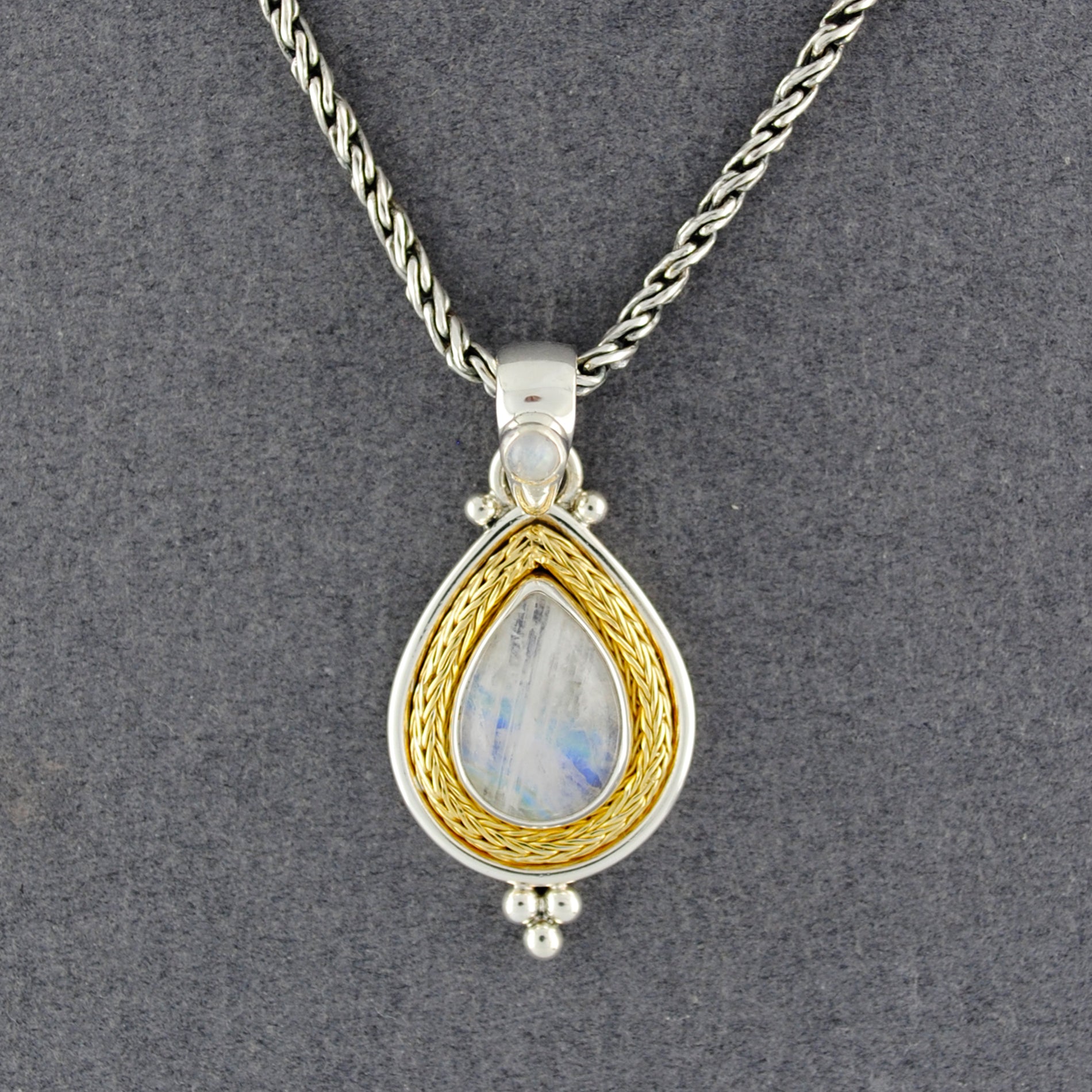 Abbey Moonstone Mixed Metals Necklace – Green River Silver Co.