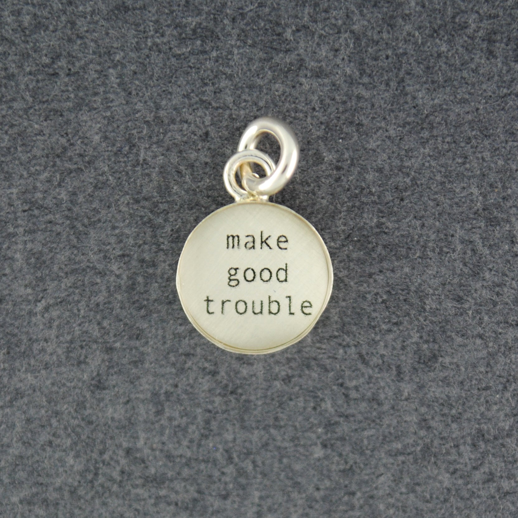 Sterling Silver Make Good Trouble Pendant – Green River Silver Co.